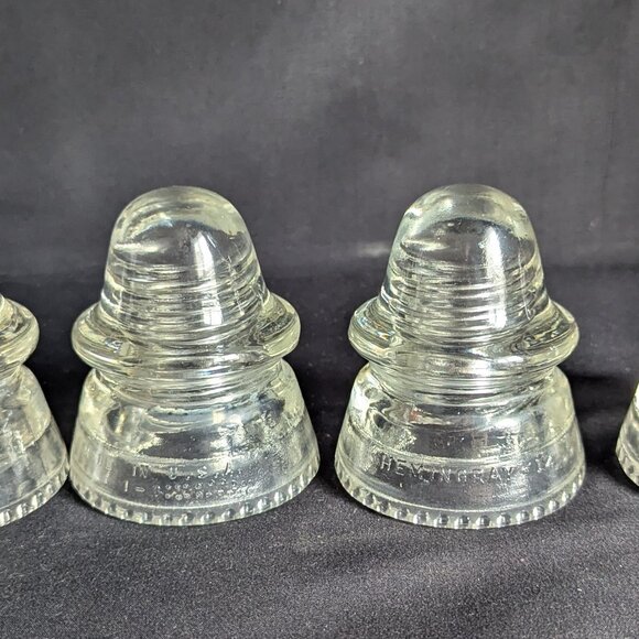 Accents | Lot Of 4 Clear Glass Insulator Hemingway 14 Made Usa | Poshmark
